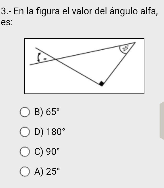 3.- En la figura el valor del ángulo alfa, | StudyX