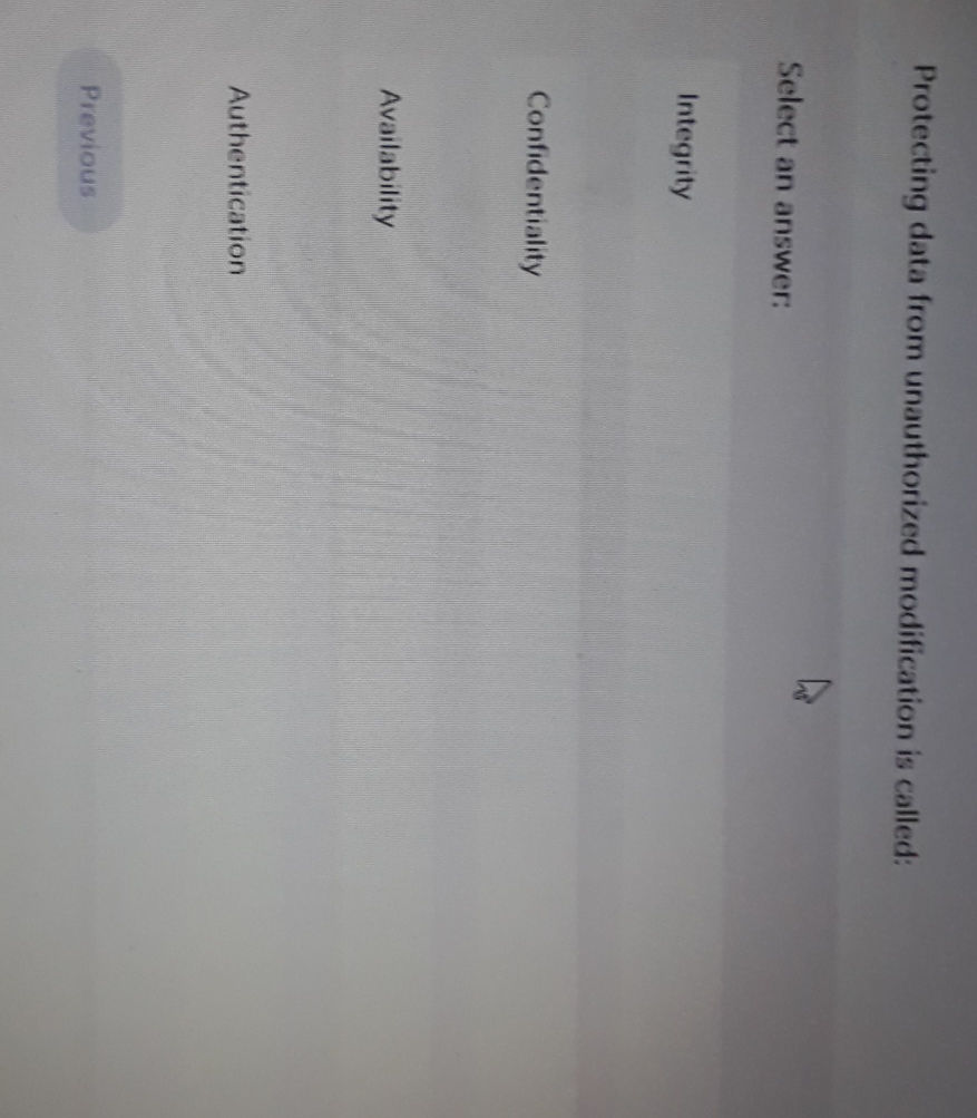 Protecting data from unauthorized | StudyX