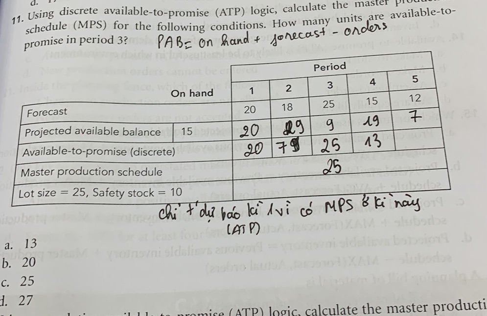 11. Using discrete available-to-promise | StudyX