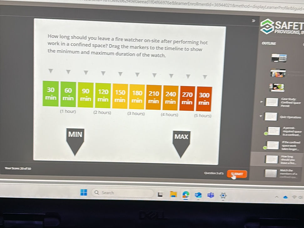 How long should you leave a fire watcher | StudyX