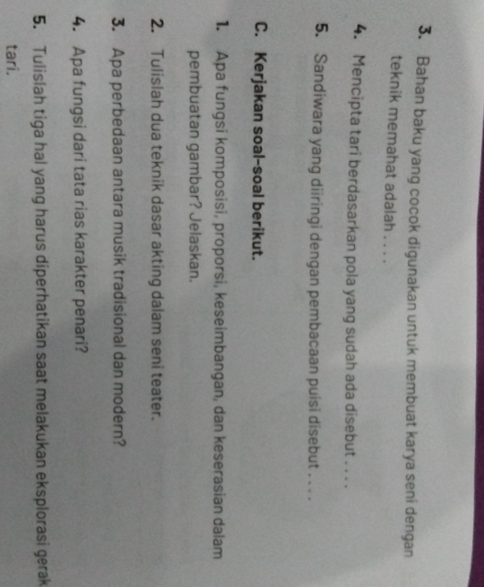 3. Bahan baku yang cocok digunakan untuk | StudyX