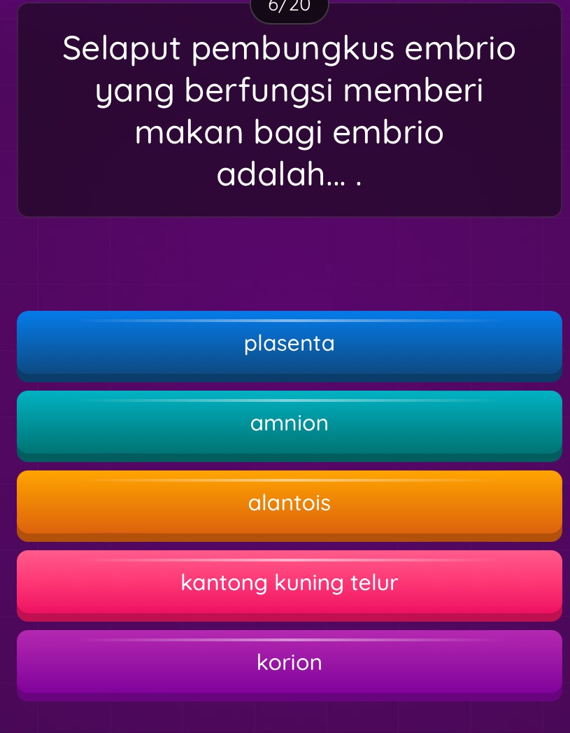 Selaput pembungkus embrio yang berfungsi | StudyX