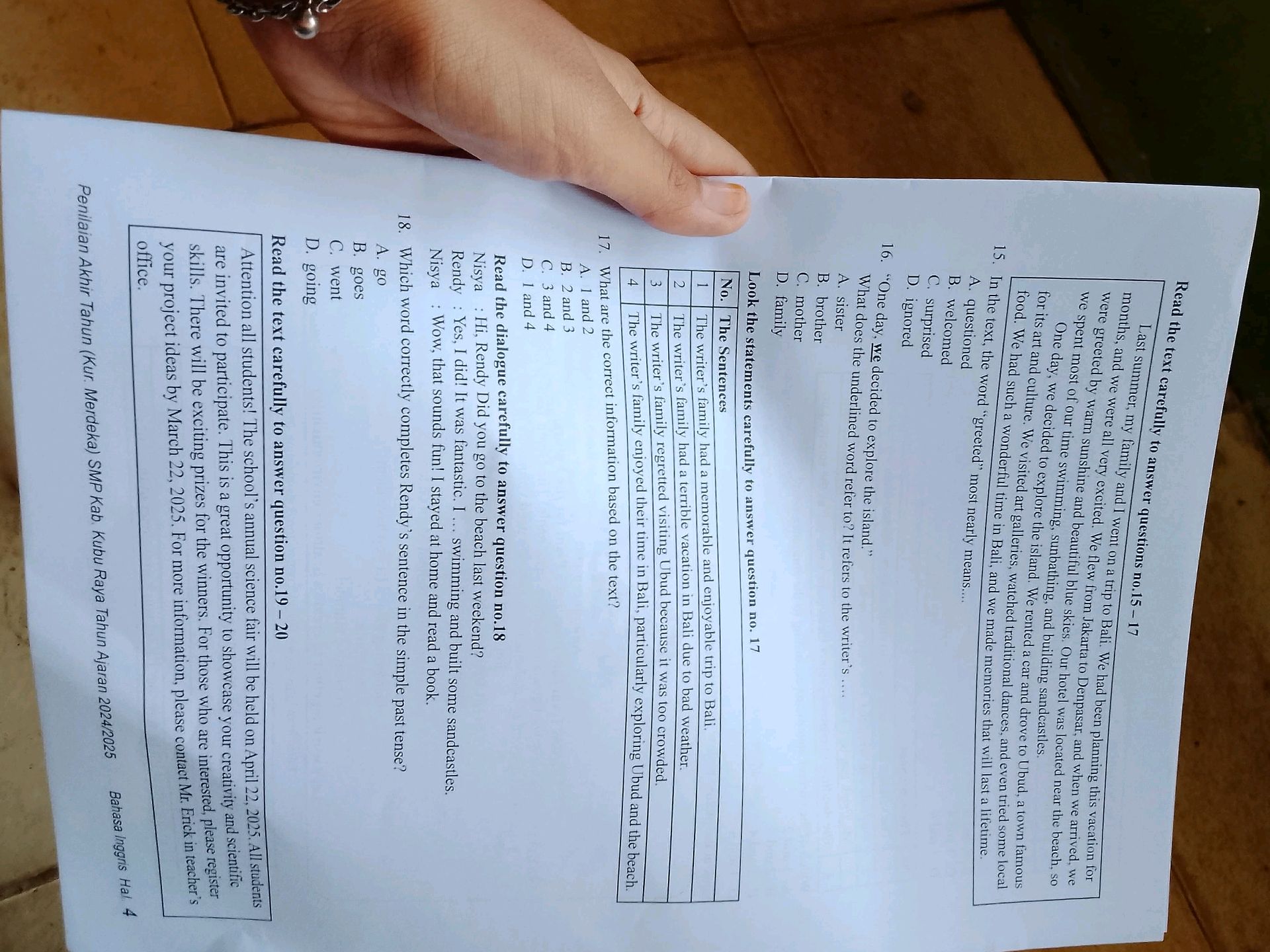 Read the text carefully to answer questions | StudyX