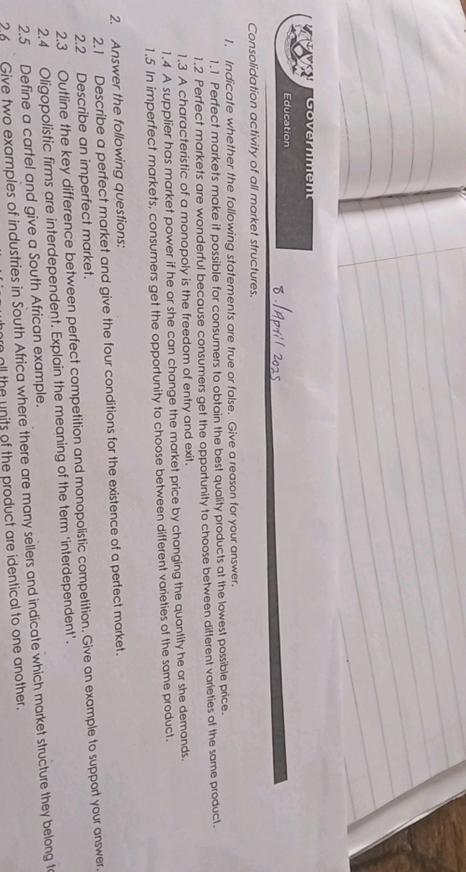 1. Indicate whether the following statements | StudyX