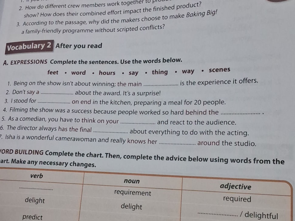 A. EXPRESSIONS Complete the sentences. Use | StudyX