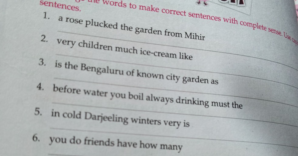 Rearrange the words to make correct | StudyX