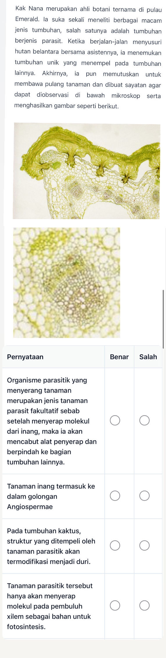 Pernyataan Organisme parasitik yang | StudyX