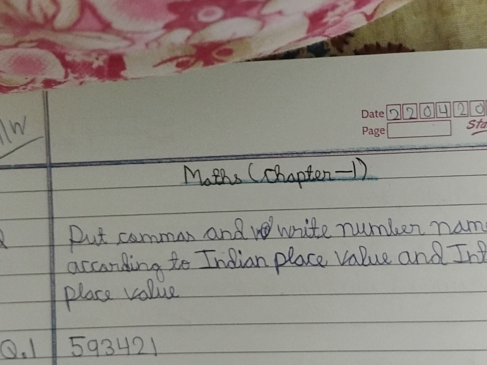 Put commas and write number name according | StudyX