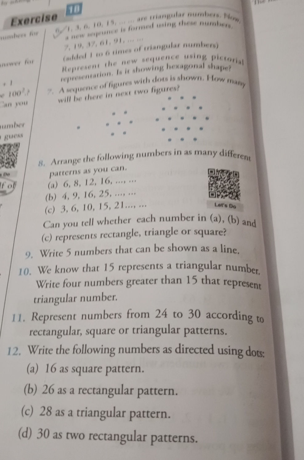 7. A sequence of figures with dots is shown. | StudyX