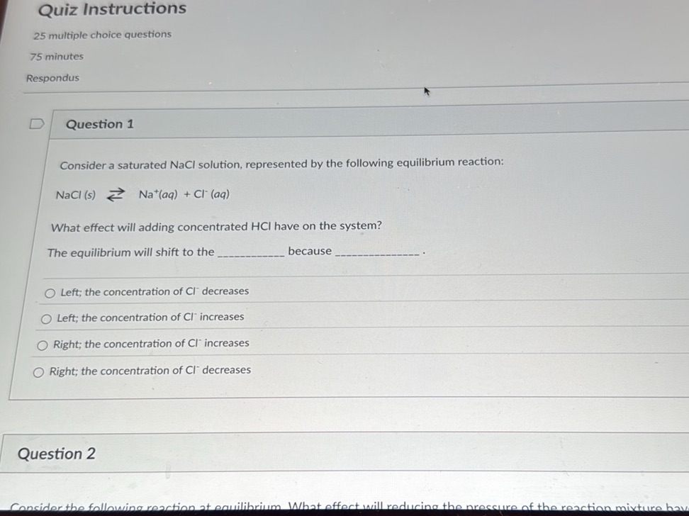 Consider a saturated NaCl solution, | StudyX
