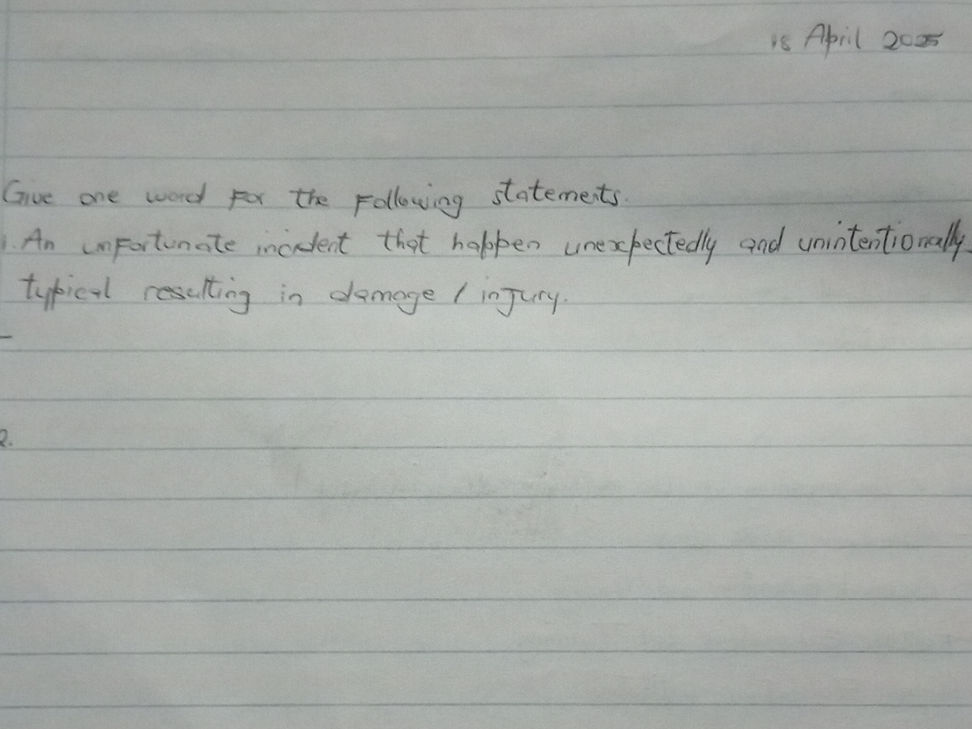 Give one word for the following statements. | StudyX