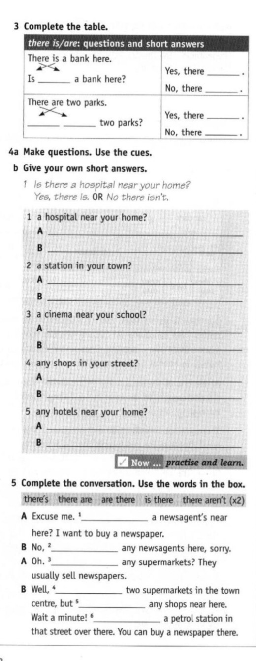 3 Complete the table. there is/are: | StudyX