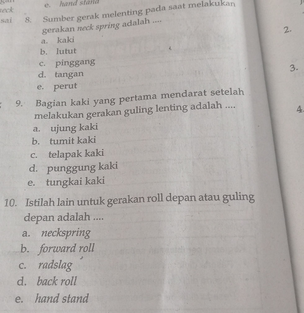 8. Sumber gerak melenting pada saat | StudyX