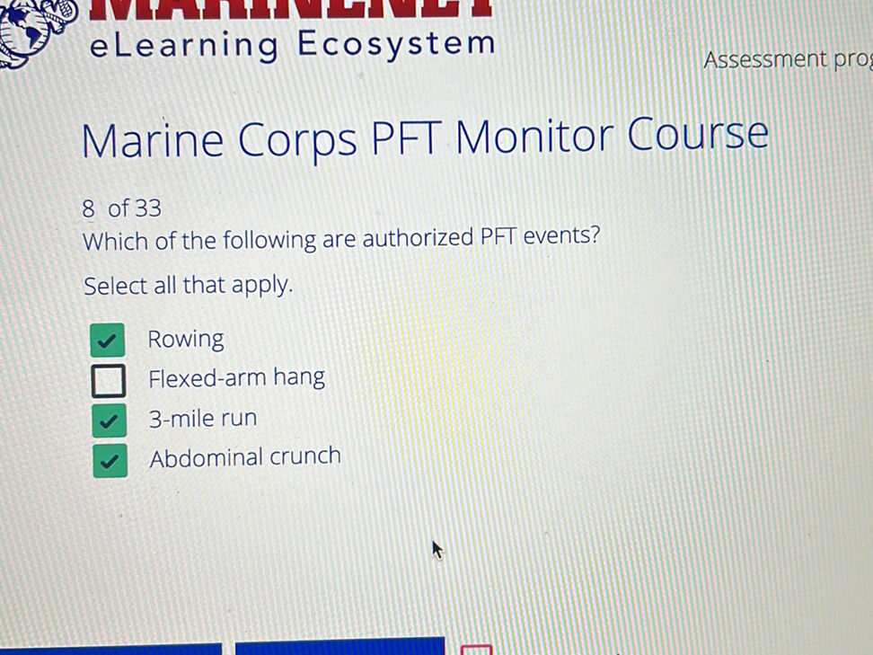 Which of the following are authorized PFT | StudyX
