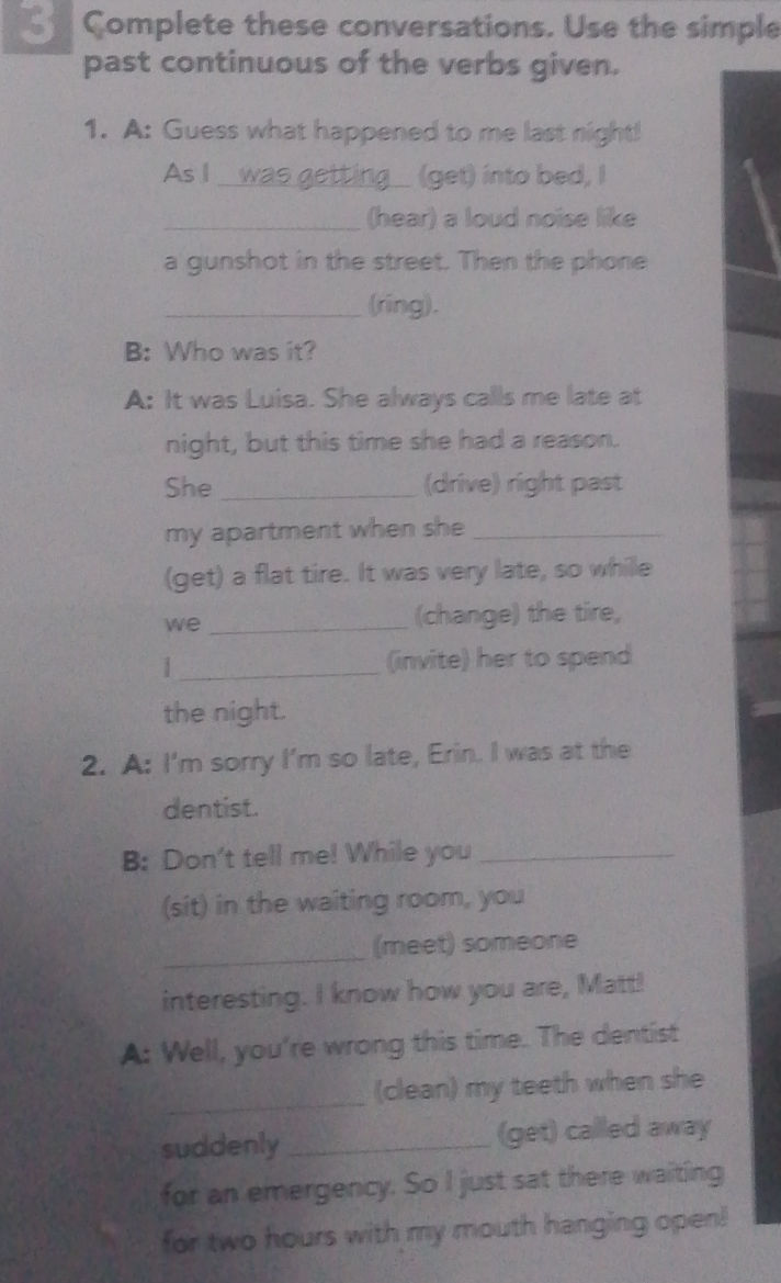 3 Complete these conversations. Use the | StudyX