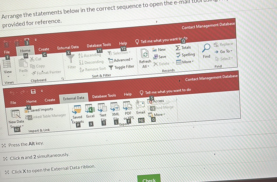 Arrange the statements below in the correct | StudyX