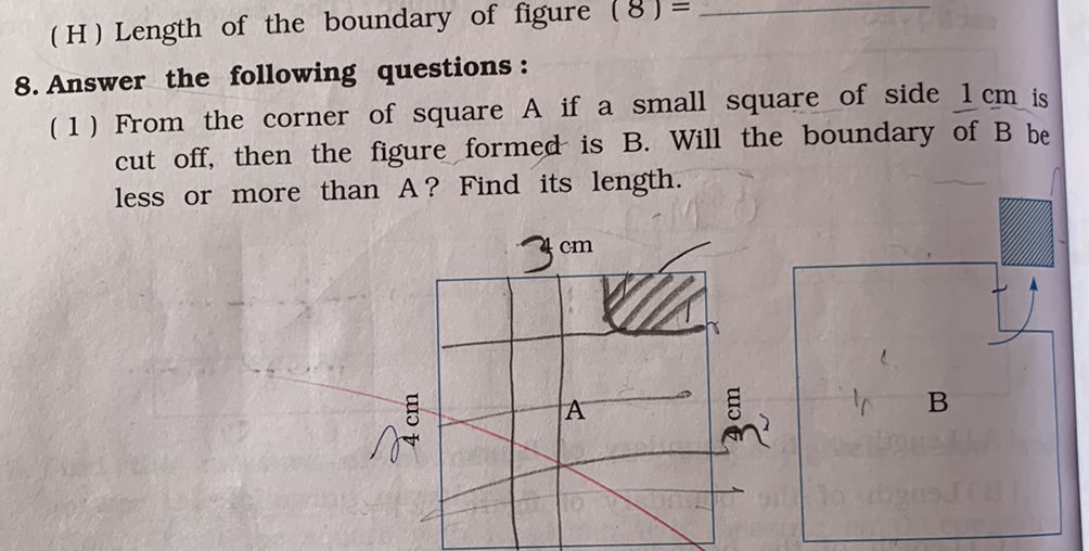 (1) From the corner of square A if a small | StudyX