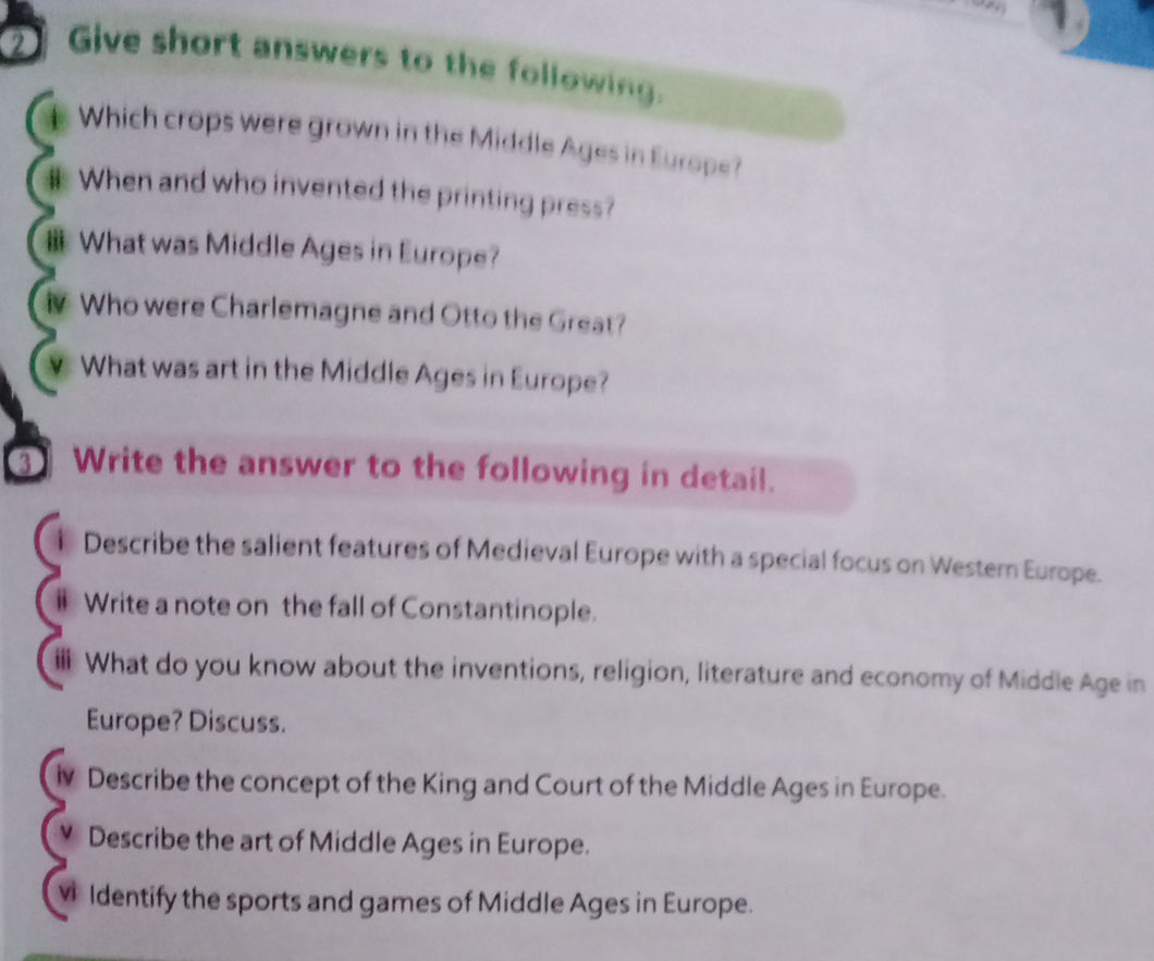 Give short answers to the following. I. | StudyX