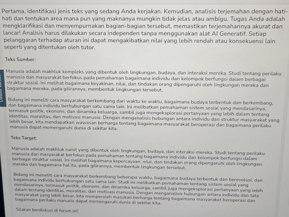 Pertama, identifikasi jenis teks yang sedang | StudyX