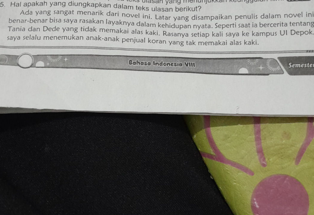 5. Hal apakah yang diungkapkan dalam teks | StudyX