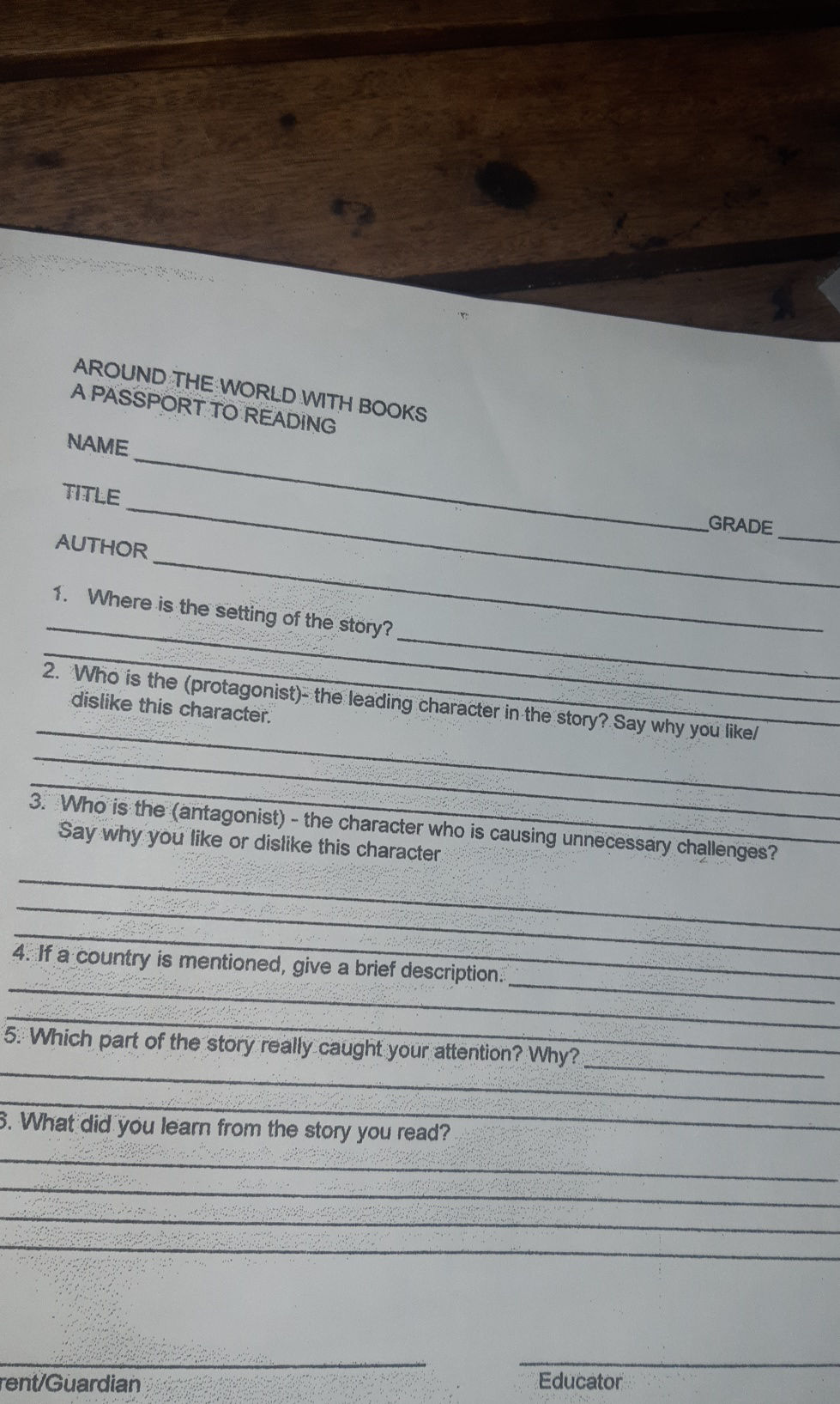 AROUND THE WORLD WITH BOOKS A PASSPORT TO | StudyX