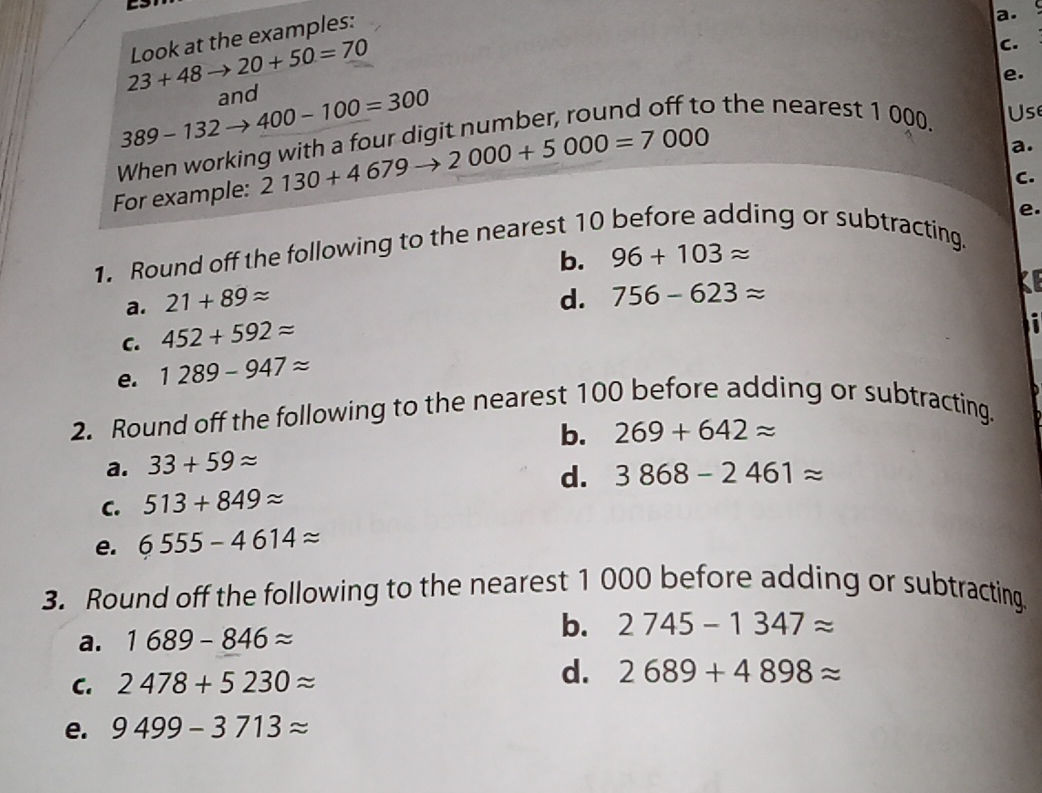 1. Round off the following to the nearest 10 | StudyX