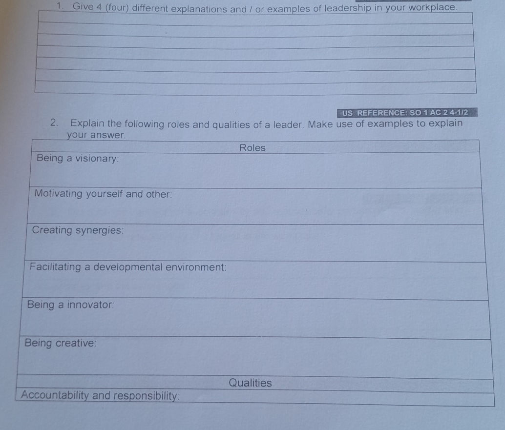 1. Give 4 (four) different explanations and | StudyX