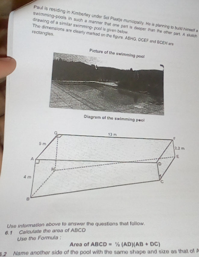 6.1 Calculate the area of ABCD Use the | StudyX