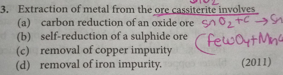 3. Extraction of metal from the ore | StudyX