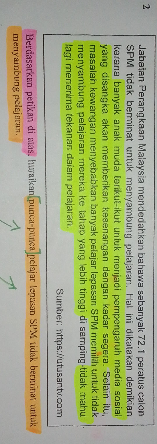 Berdasarkan petikan di atas, huraikan | StudyX
