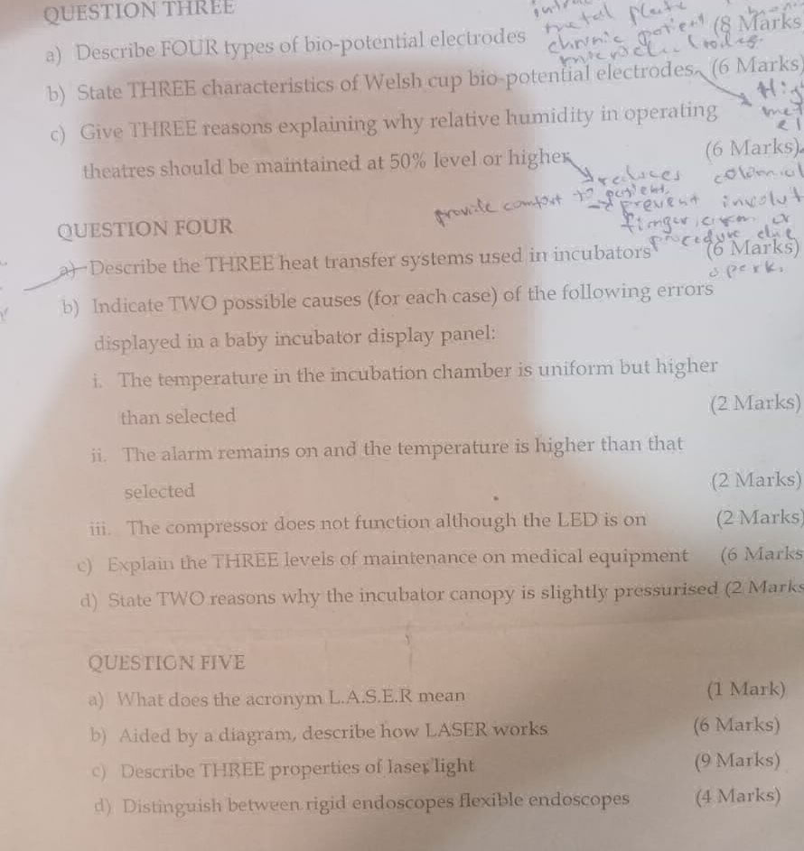 QUESTION THREE a) Describe FOUR types of | StudyX