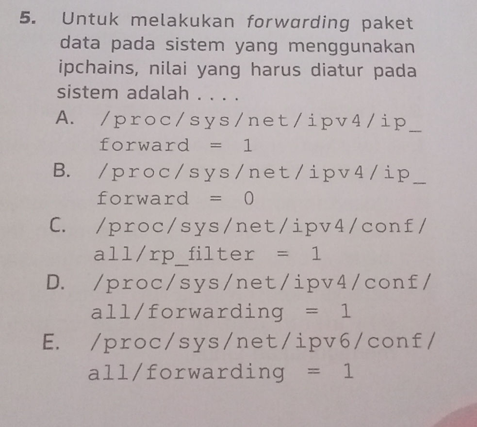 5. Untuk melakukan forwarding paket data | StudyX