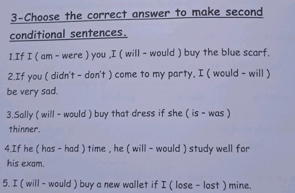 3-Choose the correct answer to make second | StudyX