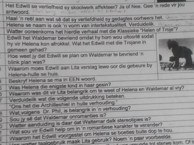 Het Edwill se verliefheid sy skoolwerk | StudyX