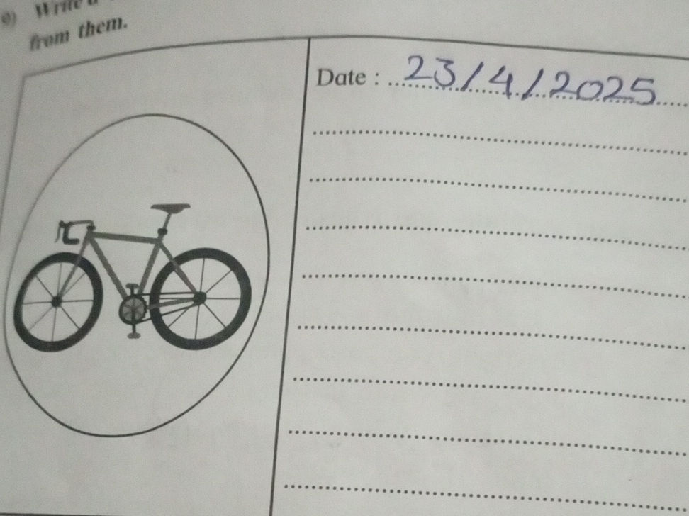 Write about a bicycle | StudyX