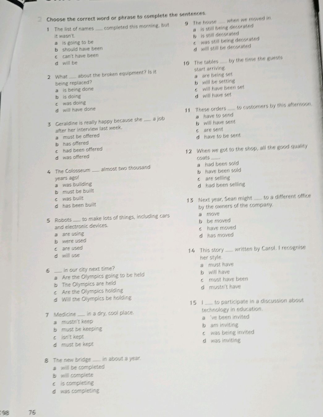 Choose the correct word or phrase to | StudyX