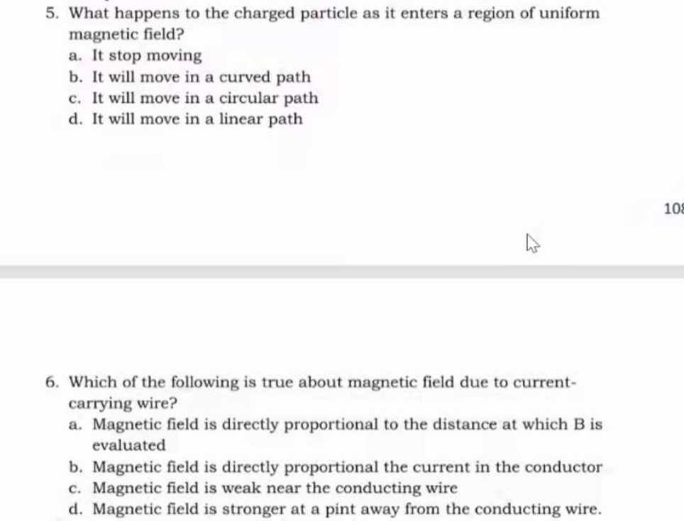 5. What happens to the charged particle as | StudyX
