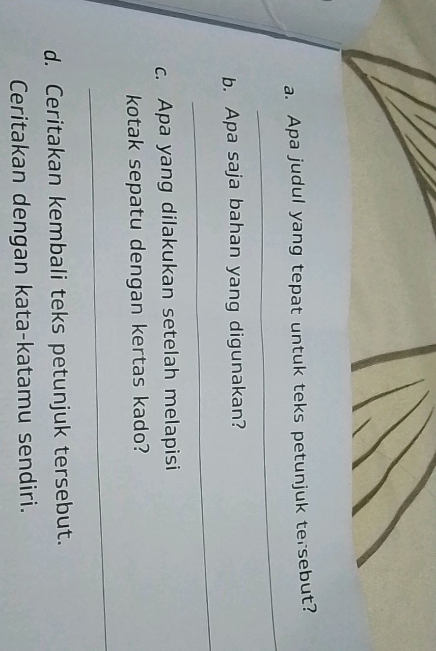a. Apa judul yang tepat untuk teks petunjuk | StudyX