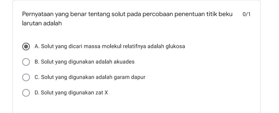 Pernyataan yang benar tentang solut pada | StudyX