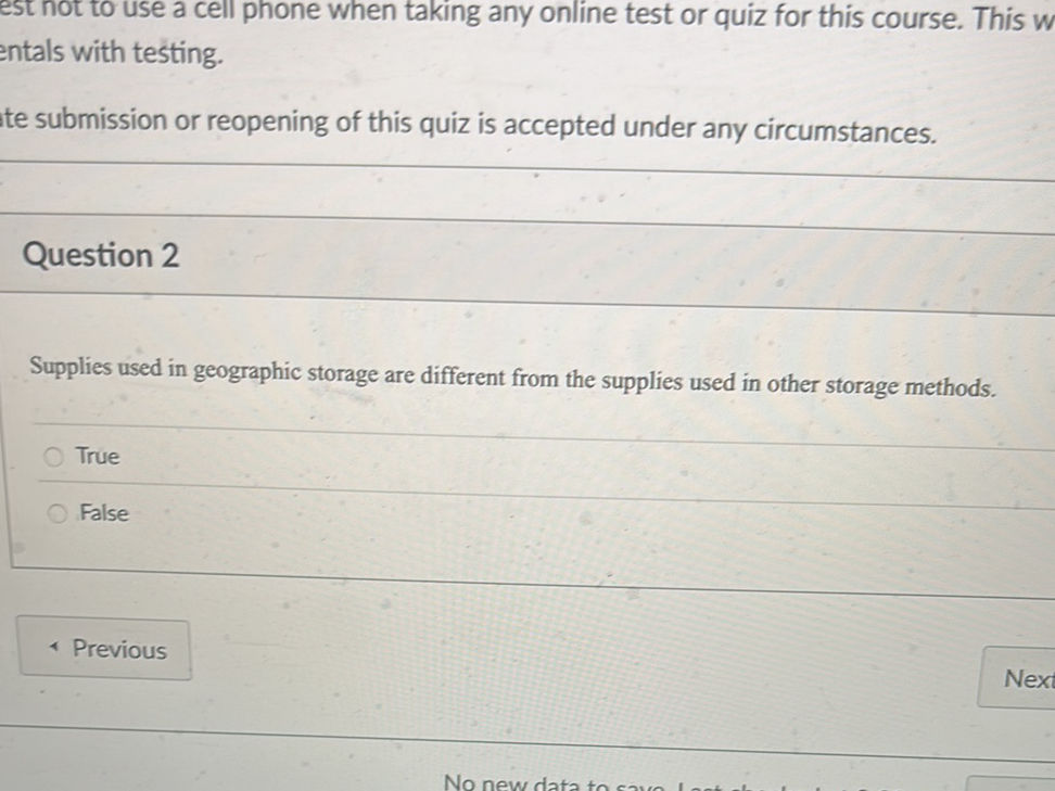Supplies used in geographic storage are | StudyX