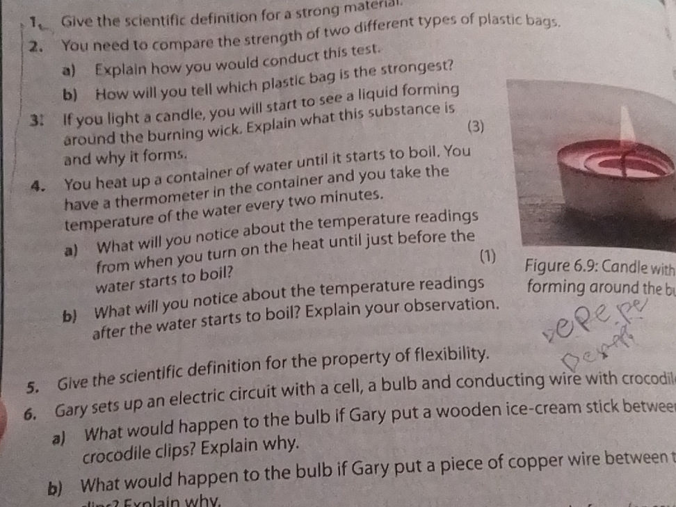 1. Give the scientific definition for a | StudyX