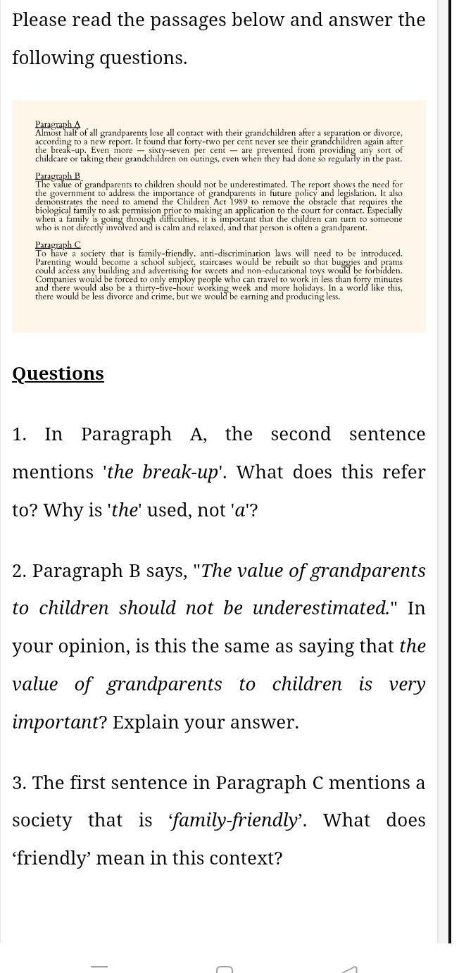 1. In Paragraph A, the second sentence | StudyX