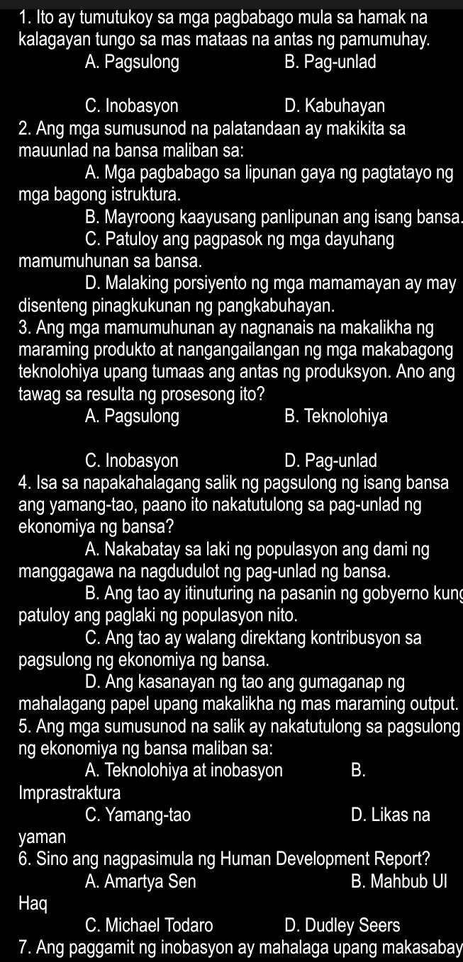 1. Ito ay tumutukoy sa mga pagbabago mula sa | StudyX