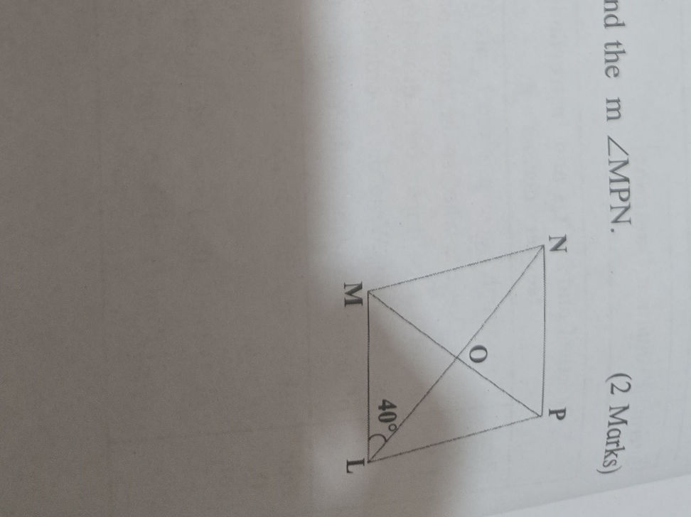 Find the measure of angle MPN | StudyX