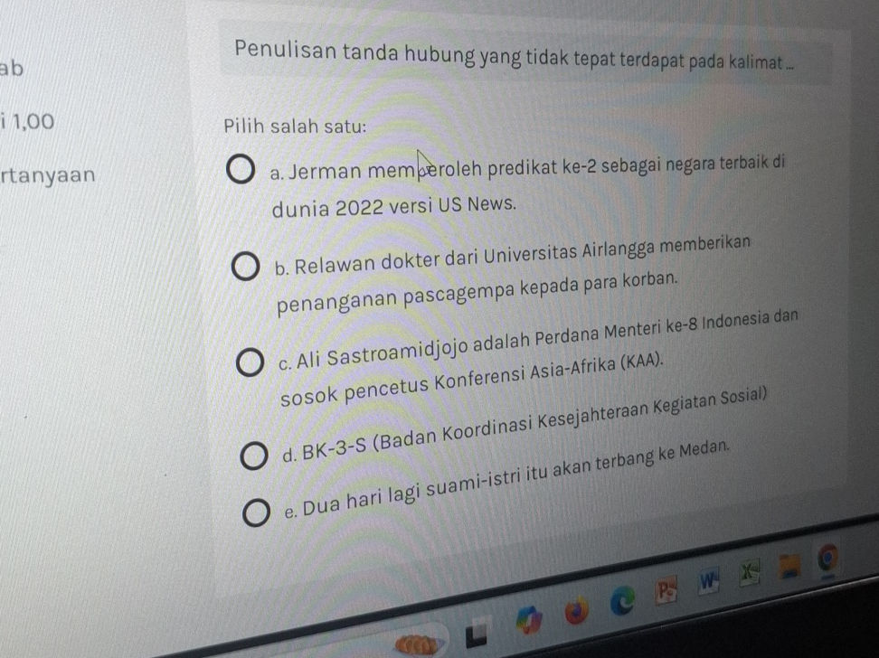 Penulisan tanda hubung yang tidak tepat | StudyX