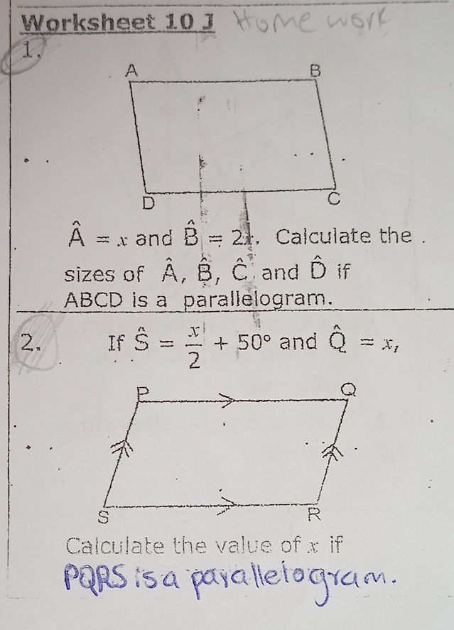 1. $ {A} = x$ and $ {B} = 2x$. Calculate | StudyX