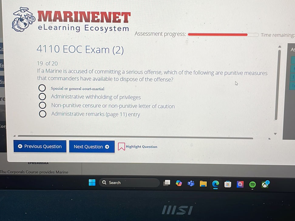 If a Marine is accused of committing a | StudyX