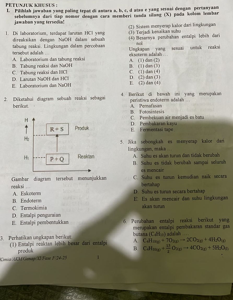 1. Di laboratorium, terdapat larutan HCl | StudyX