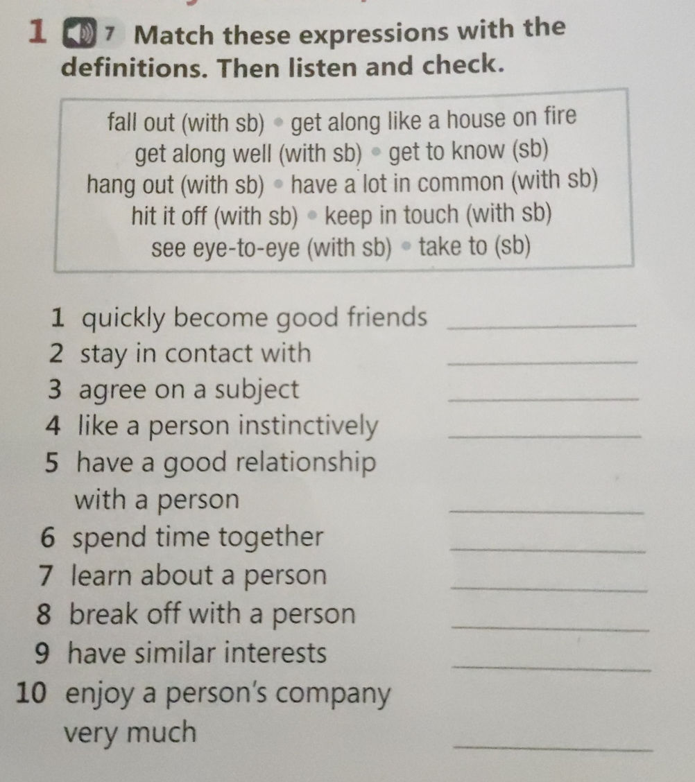 Match these expressions with the | StudyX