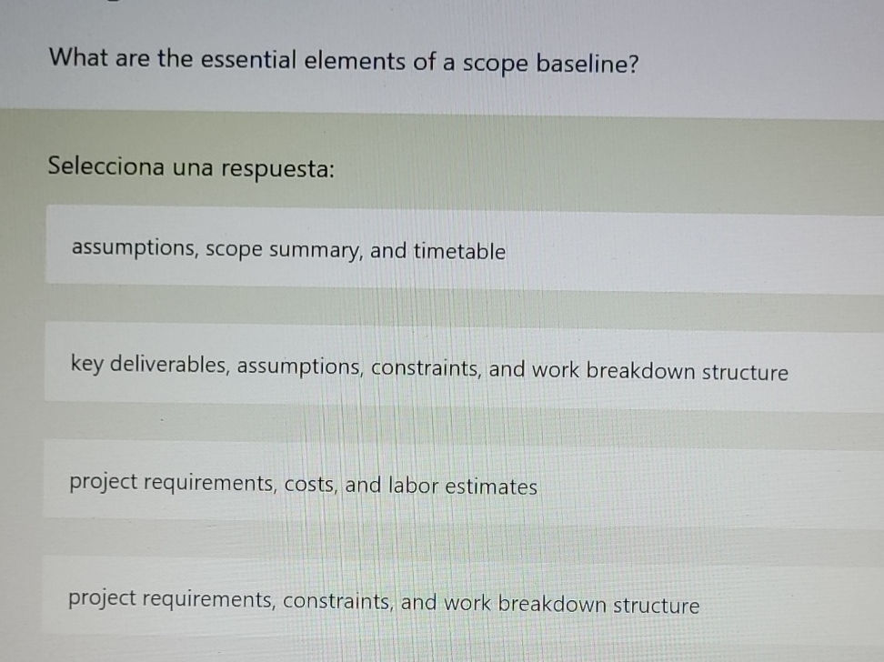 What are the essential elements of a scope | StudyX